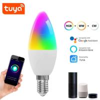 China RGBCW 300lm 5W RGB LED Candle Bulb With IOS Andriod Controlled for sale