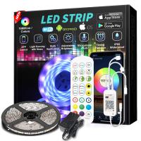 China DC12V 14.4W/M RGB LED Strip Light 5m length 24 Keys Remote Controller for sale