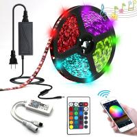 China DC12V 14.4W/M RGB LED Strip Light 5m length 24 Keys Remote Controller for sale
