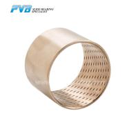 China PVB090 Thin Wall Wrapped Bronze Bearing with Oil Pockets - CuSn8 Material, 120N/mm² Load Capacity for sale
