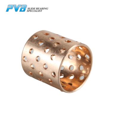 China PVB092 CuSn8P0.3 Bronze Wrapped Bushing with Through Oil Holes - 120N/mm² Load Capacity, -100℃ to +200℃ Temperature Range for sale