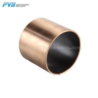 China PVB011 Bronze Back PTFE Composite Bushing 0.7-2.3mm Backing with 250 N/mm Load Capacity for sale