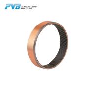 China Steel Back Woven Fabric PTFE Fiber Composite Plain Bushing PVB019 with H7 Housing and H9 Inner Tolerance for sale