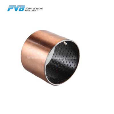 China PVB020X Steel Back POM Coated Metal Polymer Composite Plain Bushing with 250N/mm² Load Capacity and -50°C to +130°C Temperature Range for sale