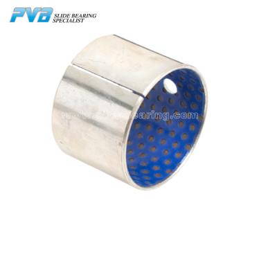 China PVB020B Blue POM Bushing - Steel Back Metal Polymer Composite Bearing with 250N/mm² Load Capacity and -40°C to 110°C Temperature Range for sale