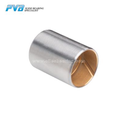China ISO 3547 CuSn8Ni Lead-Free Bimetal Bushing with Steel Backing - PVB038 Series for High Load Applications for sale
