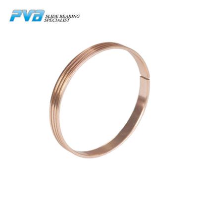 China CuSn8P0.3 Wrapped Bronze Bearing Plunger Cylinder Bushing PVB095 with H7/H9 Tolerance and Oil Grooves for sale