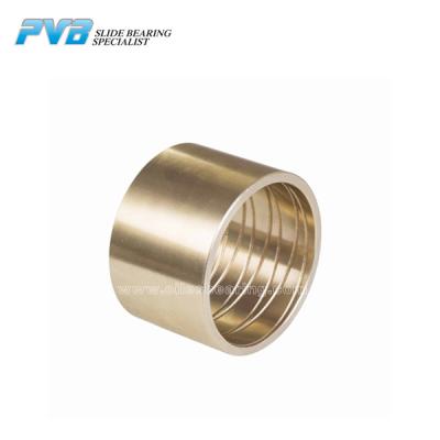 China JDB-1U P80 Solid Bronze Bushing Bearing for Concrete Pump Parts - CuZn25AI5Mn4Fe3 Material, 1.5mm Mounting Bevel for sale