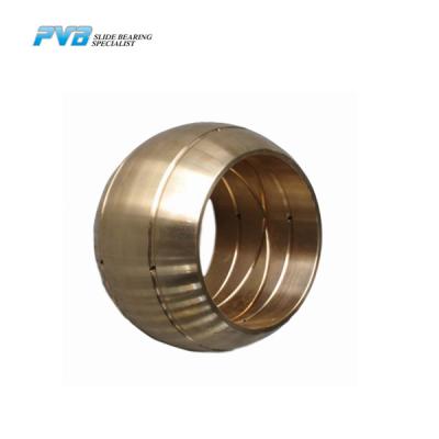 China JDB-1U P90 Solid Bronze Spherical Plain Bearing with Oil Grooves for Hydraulic Cylinders for sale