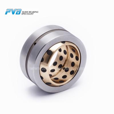 China Oiles 500 Spherical Plain Bearings JDBS-20 CuAl10Ni Aluminum Bronze with Stainless Steel Outer Race for Hydraulic Applications for sale