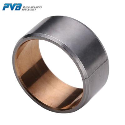 China PTFS-1 Stainless Steel Bronze Graphite Bimetal Bushing Bearing -200°C to +800°C Temperature Range for sale
