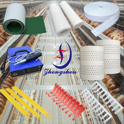 China Zhongshen Polypropylene Poultry Manure Belt with Customized Length and Low Egg Broken Rate for Chicken Farms for sale