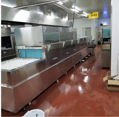 China Integrated Big Dishwasher Machine 380V Long lasting Dishwasher Flight Type for sale
