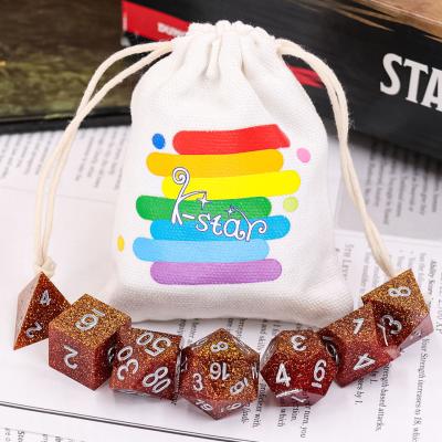 China Gemstone Translucent Resin Polyhedral Dice Manual Grinding Durable for sale