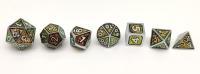 China Gold Plated Metal Polyhedral Dice Multipurpose Sturdy Handmade for sale