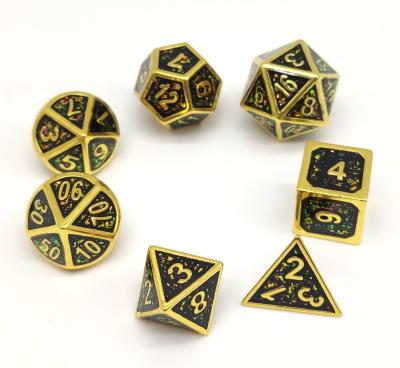 China GST Practical RPG Dice Set Multipurpose Handmade Polyhedral Metal for sale