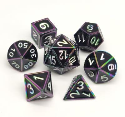 China Hand Polished Black RPG Dice Set Durable For Shadowrun And Pathfinder for sale