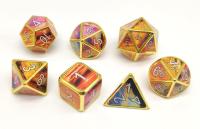 China Metal Polished Custom Made Dice Sets , Gold Plated Beautiful Dice Set for sale
