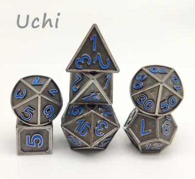 China Durable Professional RPG Dice Set Zinc Alloy Material For KTV Bar for sale