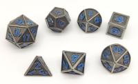 China Metal KTV Gaming Dice Set , Hand Pouring Polyhedral 7 Die Set for sale