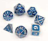 China ISO9001 Painted RPG Dice Set Exquisite Carving Polyhedron Metal Material for sale
