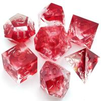 China Wear Resistant Red Translucent Dice Portable Sturdy Resin Material for sale