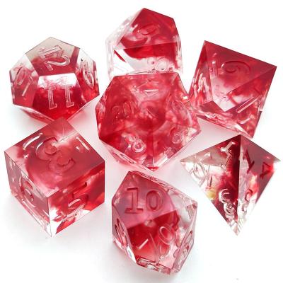 China Wear Resistant Red Translucent Dice Portable Sturdy Resin Material for sale