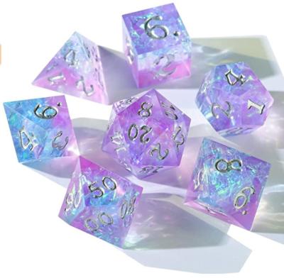China Antiwear Resin Unicorn Dice Set Sharp Edges Sturdy Multipurpose for sale