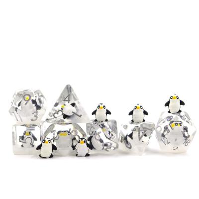 China Transparent Tabletop Resin RPG Dice Multipurpose For Collection for sale