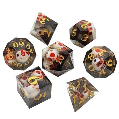 China Practical Natural Resin RPG Dice Set Wear Resistant Lightweight for sale