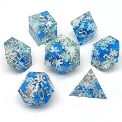China Sturdy Practical Clear Resin Dice , Wear Resistant Sharp Edge RPG Dice for sale