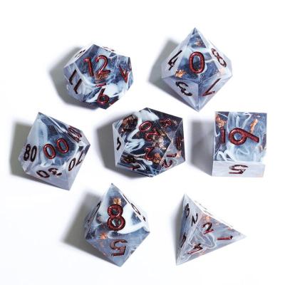 China Lightweight Polyhedron Resin RPG Dice Multipurpose Hand Pouring for sale