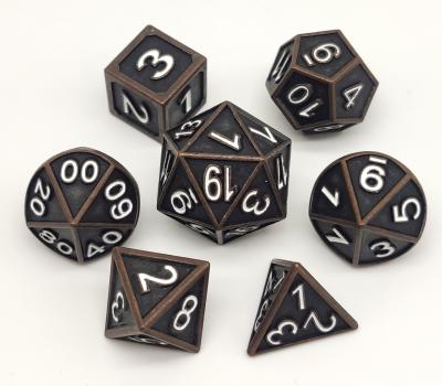 China Bulk Metal Classic RPG Dice Set Portable Multipurpose Durable for sale