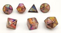 China Antiwear Nontoxic Metal Dice RPG Exquisite Carving For Collection for sale