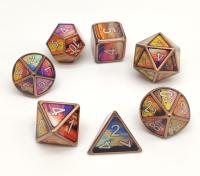 China Antiwear Nontoxic Metal Dice RPG Exquisite Carving For Collection for sale
