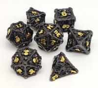 China Practical Metal RPG Dice Set Hand Polished For DND And MTG Gaming for sale