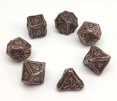 China Nontoxic Handcrafted Metal Dice Set , Lightweight Dice Sharp Edges for sale