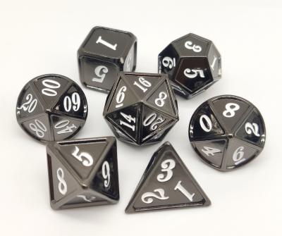 China Odorless Antiwear Metal Dice RPG , Hand Polished Heavy Dice Set for sale