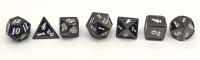 China Hand Carved Black Metal RPG Dice Sturdy For Dungeon And Dragon for sale