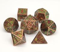 China Antiwear Metal Mini RPG Dice Sets Gold Plated Surface Lightweight for sale