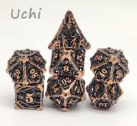 China Wear Resistant Mini RPG Dice Practical Polyhedral D10 D12 D20 for sale