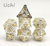 China Practical Nontoxic Mini 6 Sided Dice Metal Antiwear Hand Carved for sale