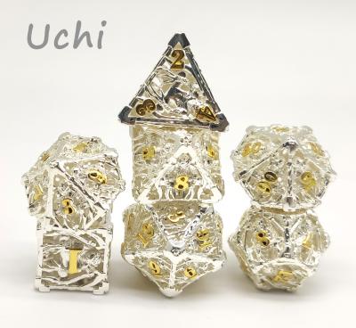 China Practical Nontoxic Mini 6 Sided Dice Metal Antiwear Hand Carved for sale