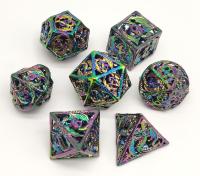 China Polyhedron Black Metal DND Dice Sturdy Nontoxic High Temperature for sale