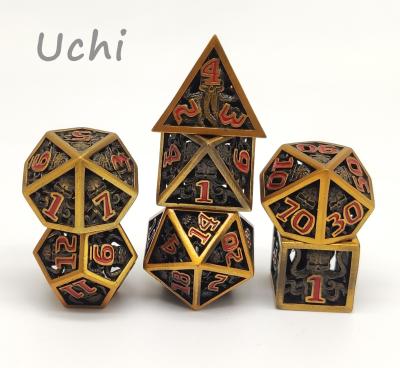 China OEM Portable Micro Metal Dice , Lightweight Sharp Edge Dice Set for sale