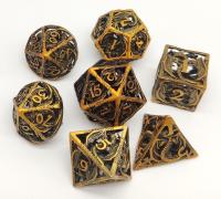China Hand Pouring Durable DND Polyhedral Dice , Wear Resistant Precision RPG Dice for sale