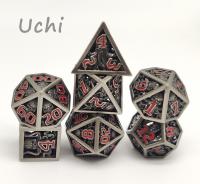 China Sharp Edge Resin Polyhedral Dice Set Lightweight For Collection for sale
