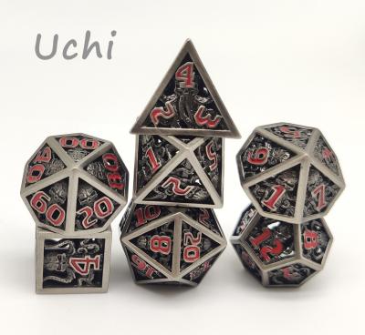China Sharp Edge Resin Polyhedral Dice Set Lightweight For Collection for sale