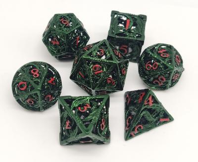 China Durable Antiwear Unique Polyhedral Dice Set Odorless 7 Piece for sale