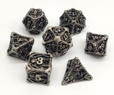 China Hand Painted Bulk Metal Polyhedral Dice Lightweight Multipurpose for sale
